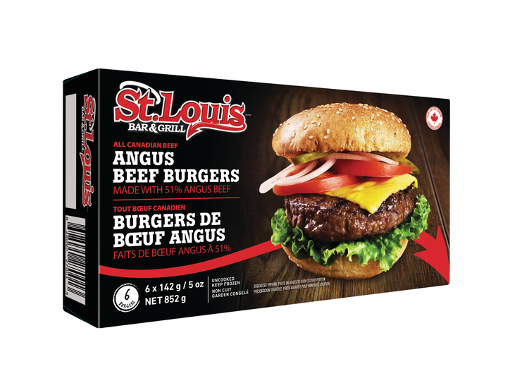 St. Louis Bar & Grill All-Canadian Angus Beef Burgers | Canadian Grocer