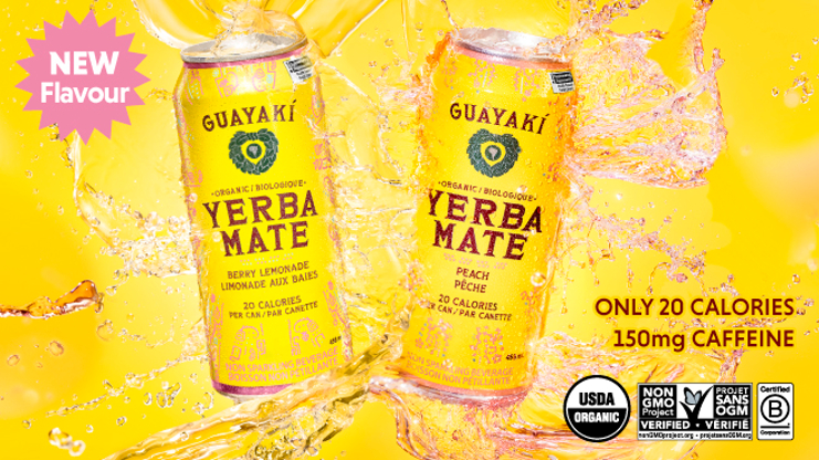 Guayaki Yerba Mate Peach & Guayaki Yerba Mate Berry Lemonade | Canadian ...