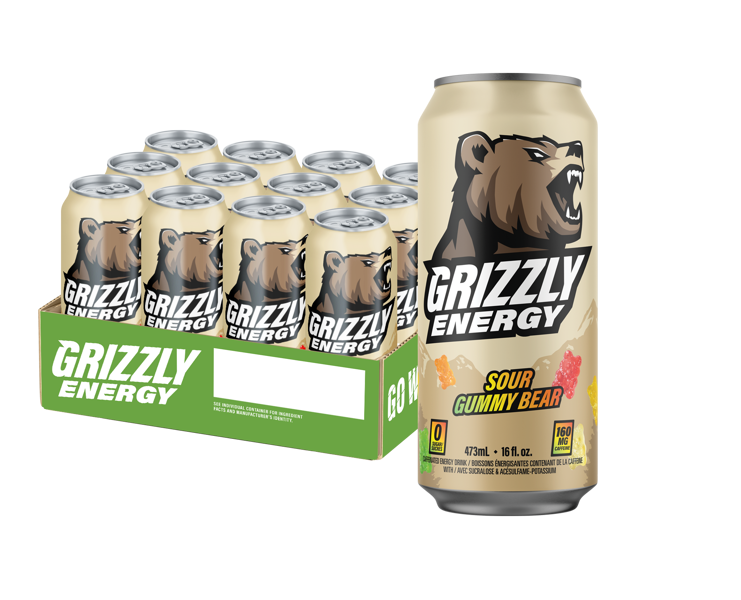 Grizzly Energy Sour Gummy Bear (New Flavour) | Canadian Grocer