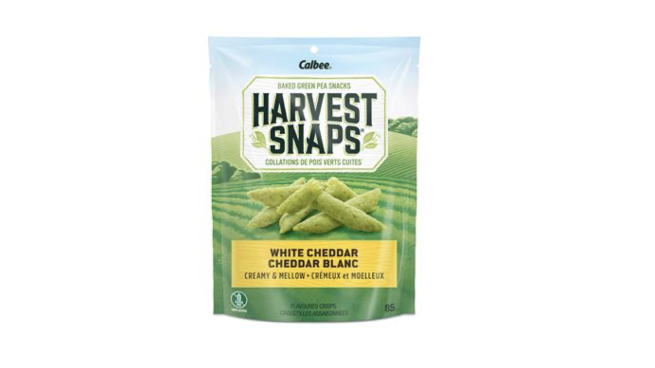 Harvest Snaps Baked Green Pea Snacks White Cheddar | Canadian Grocer