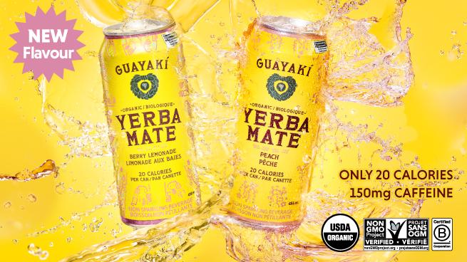 Guayaki Yerba Mate Peach & Guayaki Yerba Mate Berry Lemonade | Canadian ...