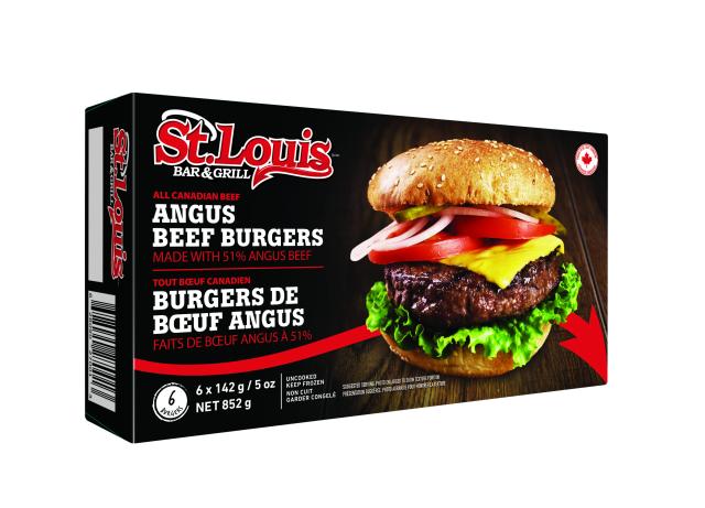St. Louis Bar & Grill All-Canadian Angus Beef Burgers | Canadian Grocer