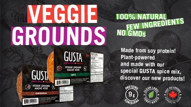 GUSTA Veggie Grounds Made From Soy Protein | Canadian Grocer
