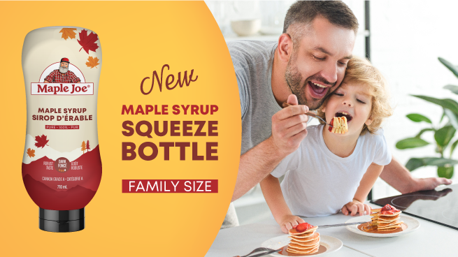Maple Joe® 710ML Maple Syrup Squeeze bottle | Canadian Grocer