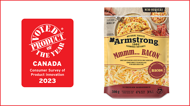 Armstrong Cheese Mmmm...Bacon Natural Shredded Cheese | Canadian Grocer